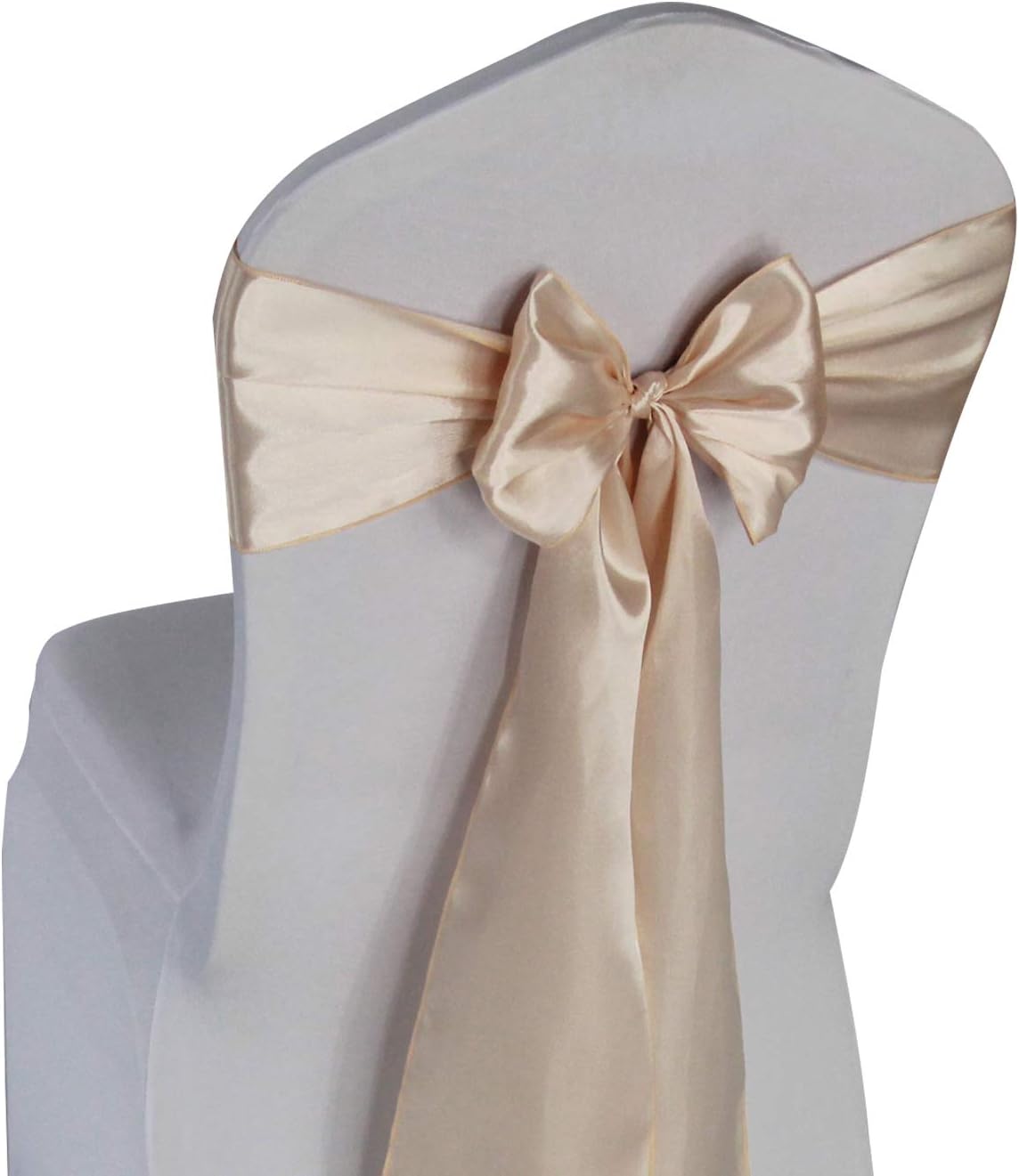 Amazon.com: Champagne Satin Chair Sashes Ties - 12 pcs Wedding Banquet ...