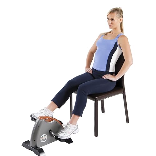Marcy Under Desk Mini Pedal Leg and Arm Exercise Cycle with Adjustable ...