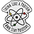Amazon.com: Ficsowy Enamel Pin Think Like A Proton And Be Positive ...
