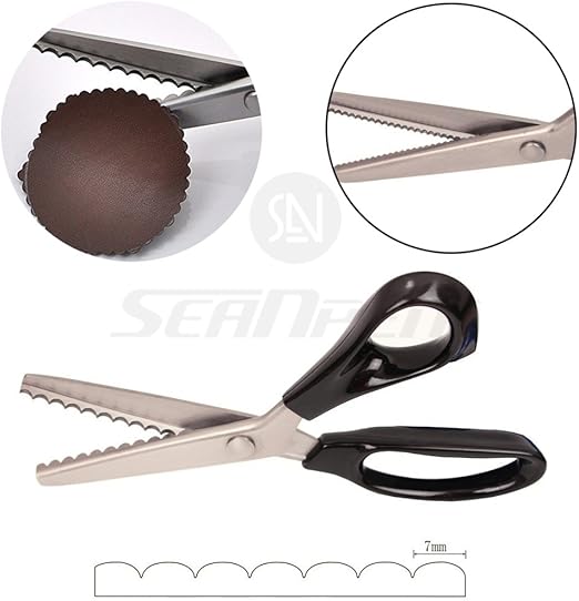 Serrated Scalloped Edge Pinking Shears, Stainless Steel Dressmaking ...