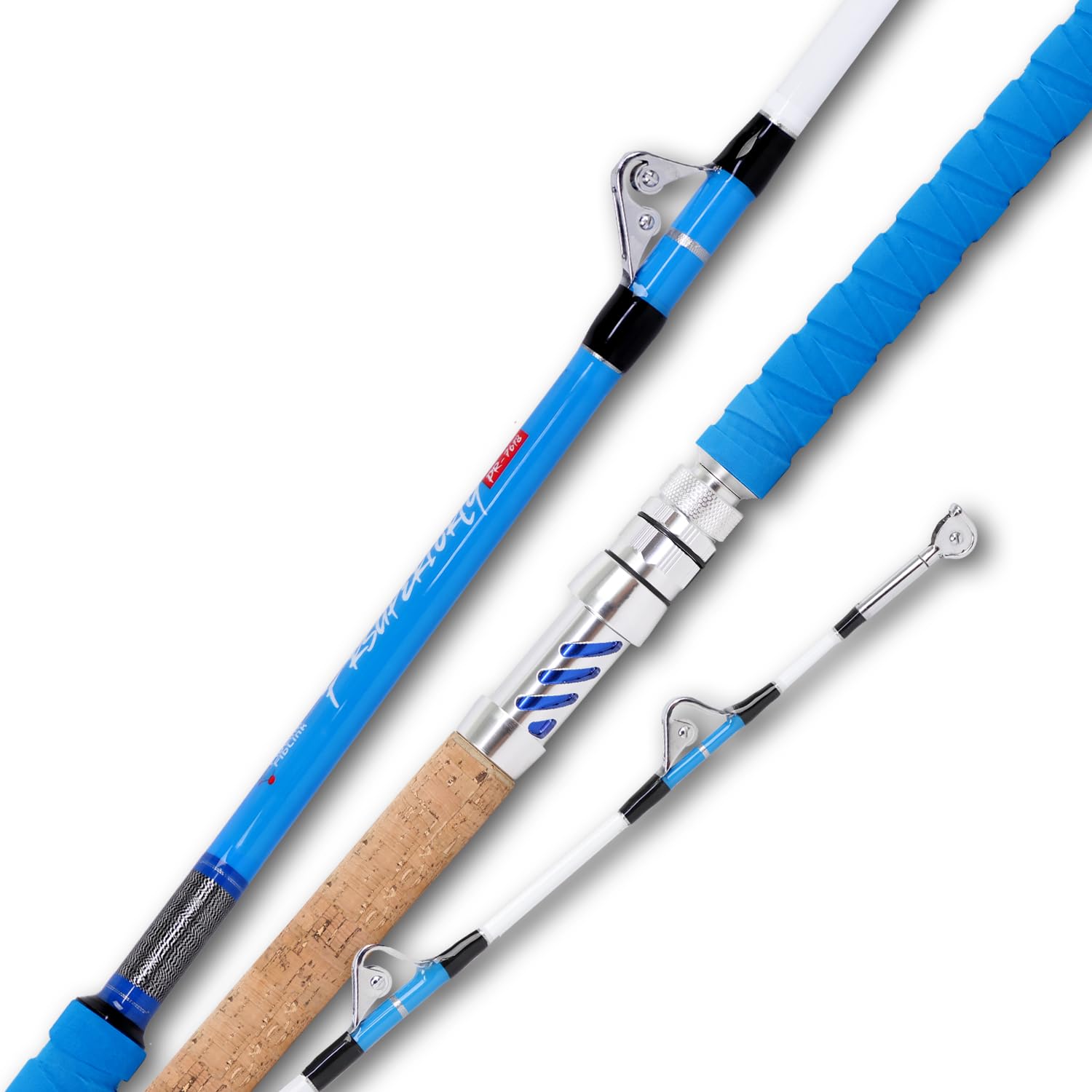 Fiblink Saltwater Fishing Rod Heavy Duty Trolling Rod 2 Piece 6 ...