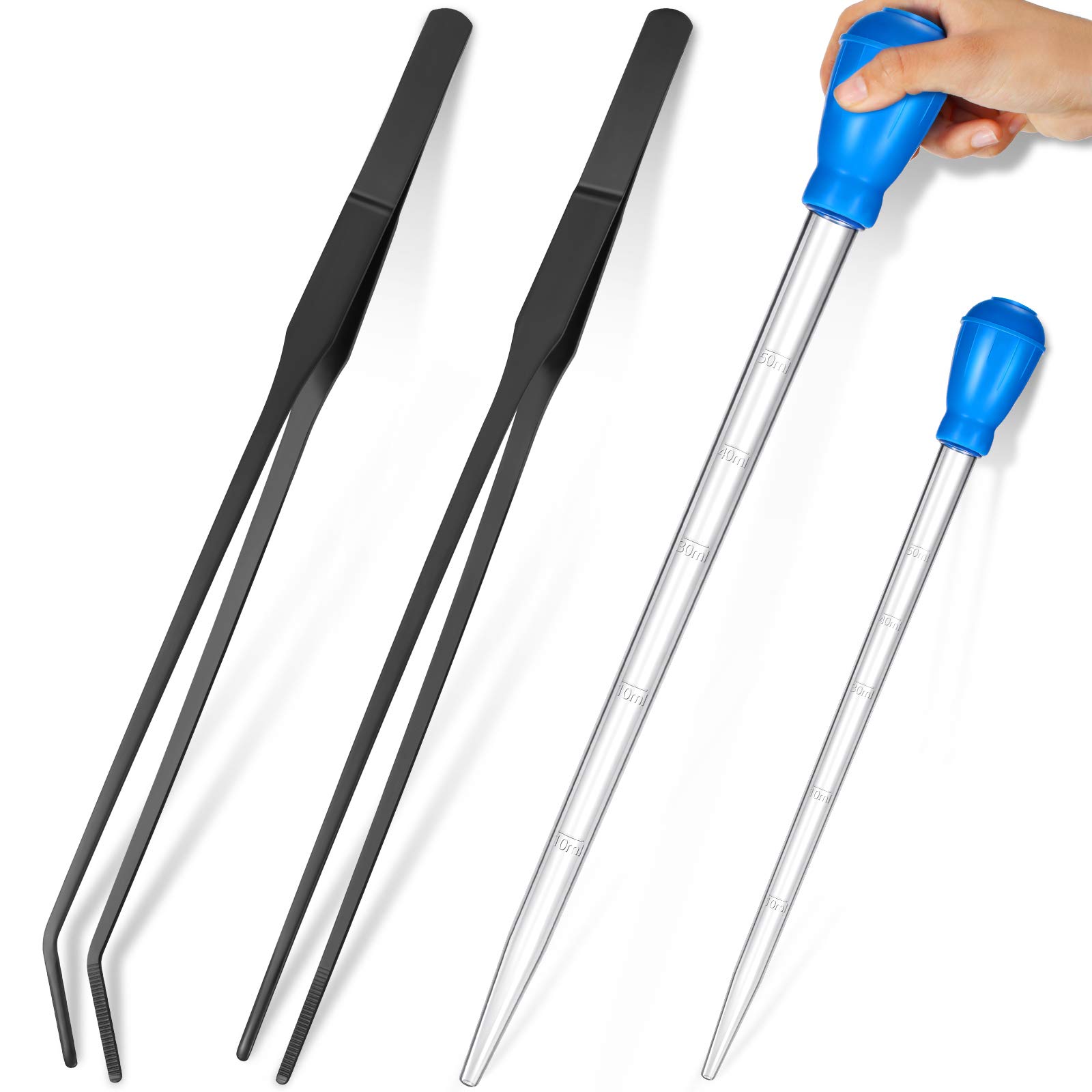 Weewooday 2 Pieces Aquarium Coral Feeder with 2 Pieces Stainless Steel ...