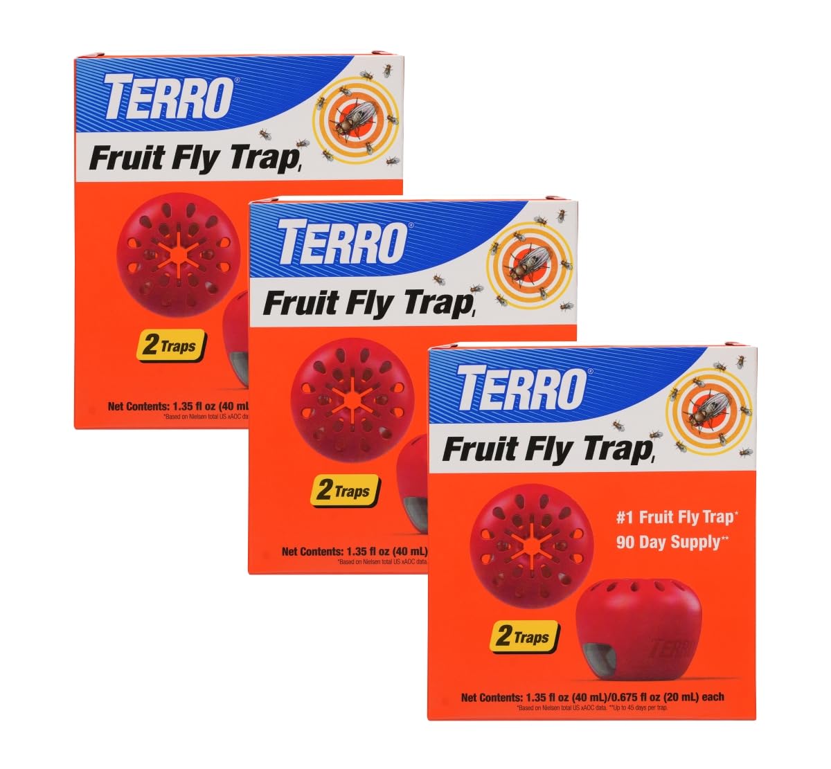 TERRO T2503-3 Ready-to-Use Indoor Fruit Fly Trap with Built in Window ...