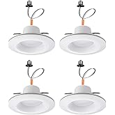 Commercial Electric 4 in. Selectable Integrated LED Recessed Trim Can ...