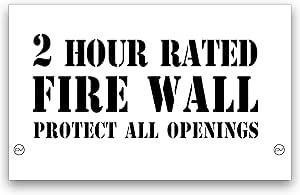 Amazon.com: One Hour and Two Hour - Fire and Smoke Barrier Stencil, 1 ...