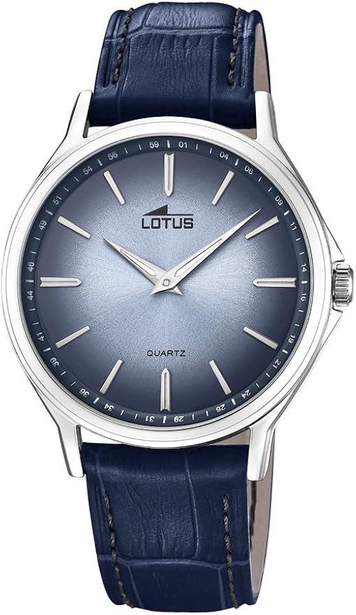 Lotus Watches Mens Analogue Classic Quartz Watch with Leather Strap ...