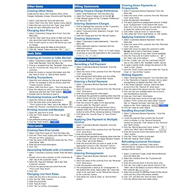 Buy QuickBooks Desktop Pro 2022 Quick Reference Training Card - Laminated Tutorial Guide Cheat ...