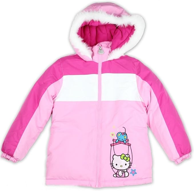 Amazon.com: Hello Kitty Girls Winter Puffer Jacket / Coat-6X: Clothing