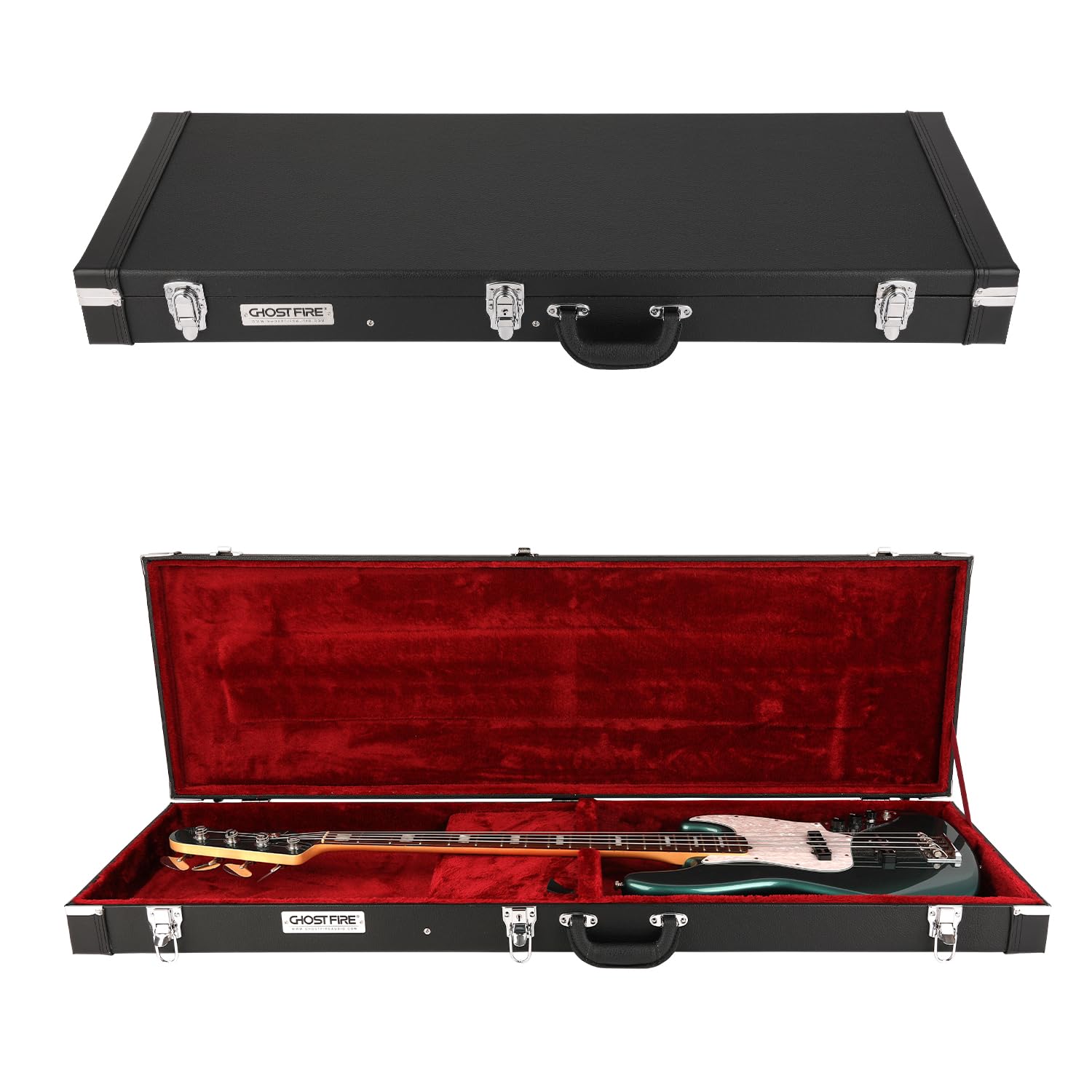 GHOSTFIRE Wooden Hard-Shell Cases Electric BASS Case Super thick fit ...