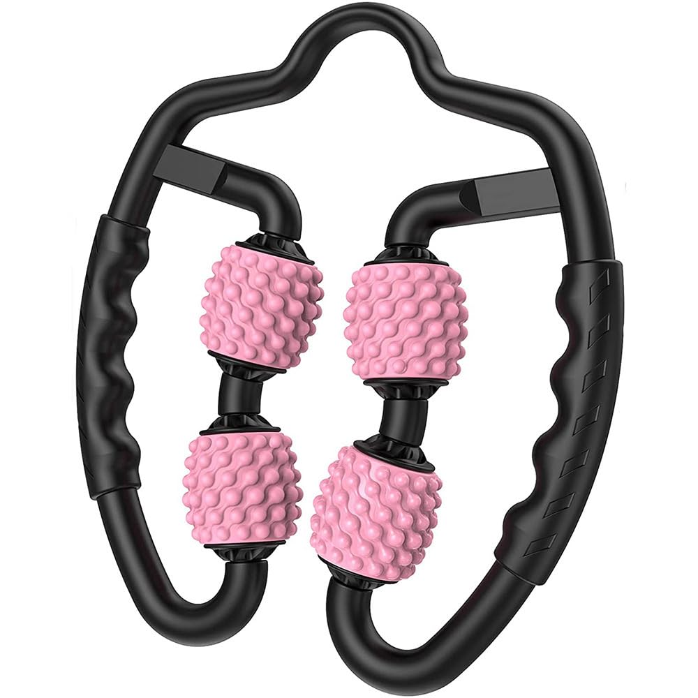 PCSCER 4 Wheels Foam Roller Muscle Massager for Leg Neck Hand Arm ...