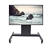 Fichiouy Rolling TV Stand, Mobile TV Cart, Low Profile Floor Confidence ...