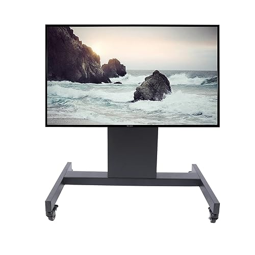 Fichiouy Rolling TV Stand, Mobile TV Cart, Low Profile Floor Confidence ...
