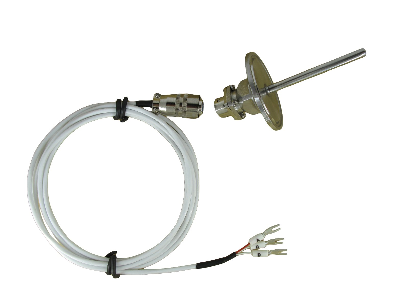 Tri-clamp Waterproof RTD PT100 Temperature Sensors with Telfon Cable & Detachable Connector in ...
