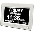 Amazon.com: SSYA Digital Calendar Alarm Day Clock - 12 Alarm Options ...