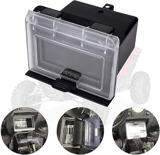 kemimoto RZR Center Dash Storage Box, ABS Center Compartment Compatible ...