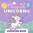 Magical Unicorns Coloring Book: Bold and Easy Illustrations of Cute and ...