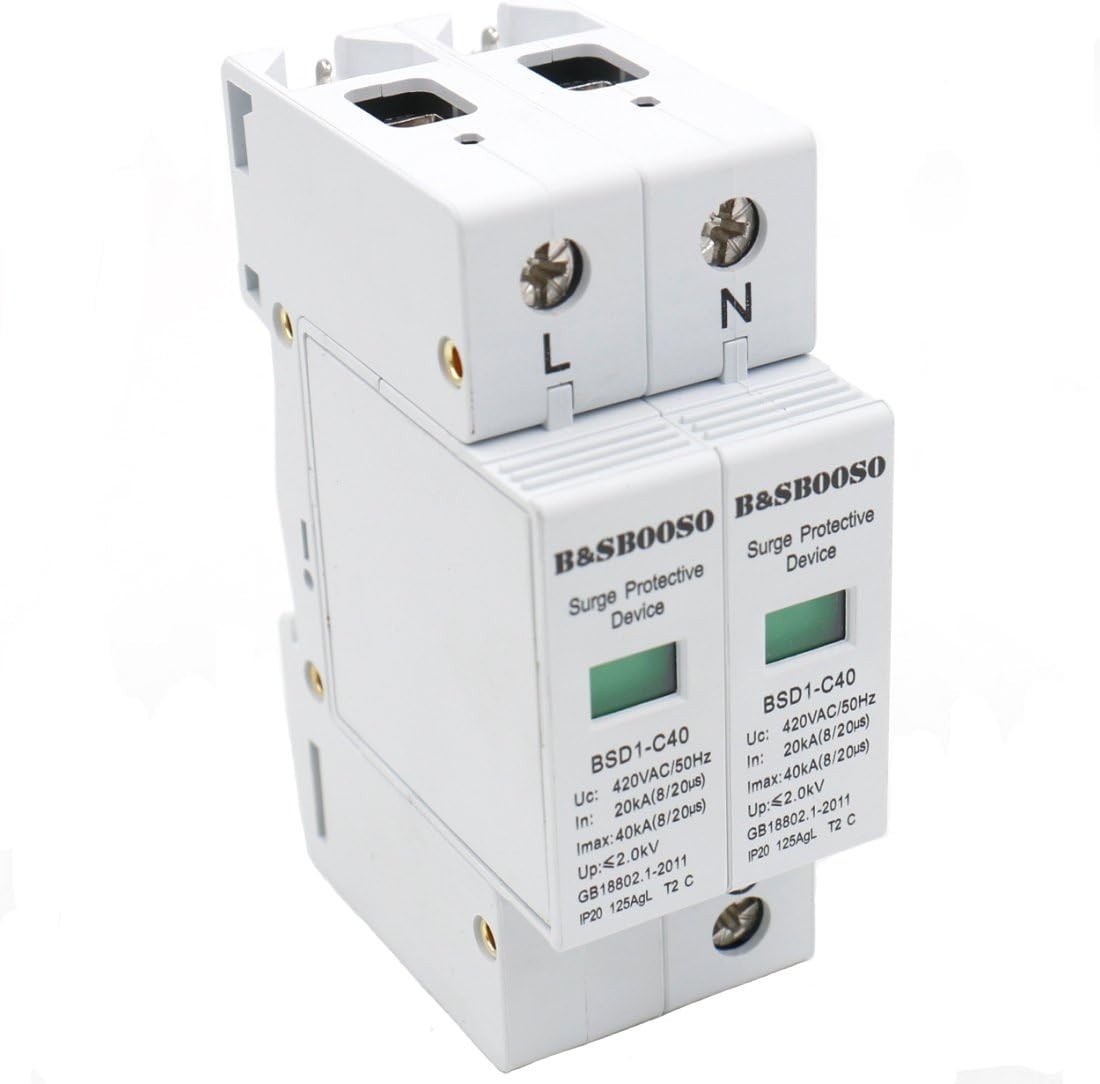 Amazon.com: Baomain Surge Protection Breaker Device Arrester BSD1-C40 ...