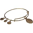 Amazon.com: Alex and Ani Path of Symbols Expandable Bangle for Women, Wave Charm, Rafaelian Gold ...
