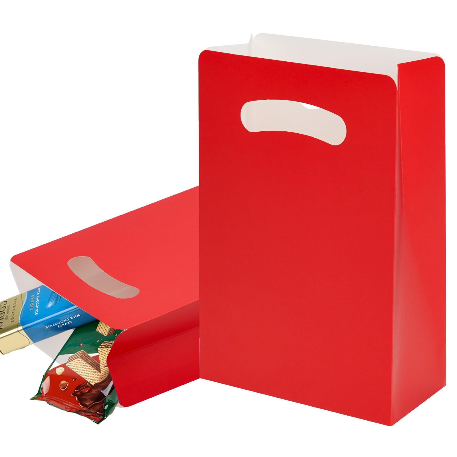 UnicoPak 16 Pack Red Party Favor Bags Birthday Goodie Bags, Paper Small ...