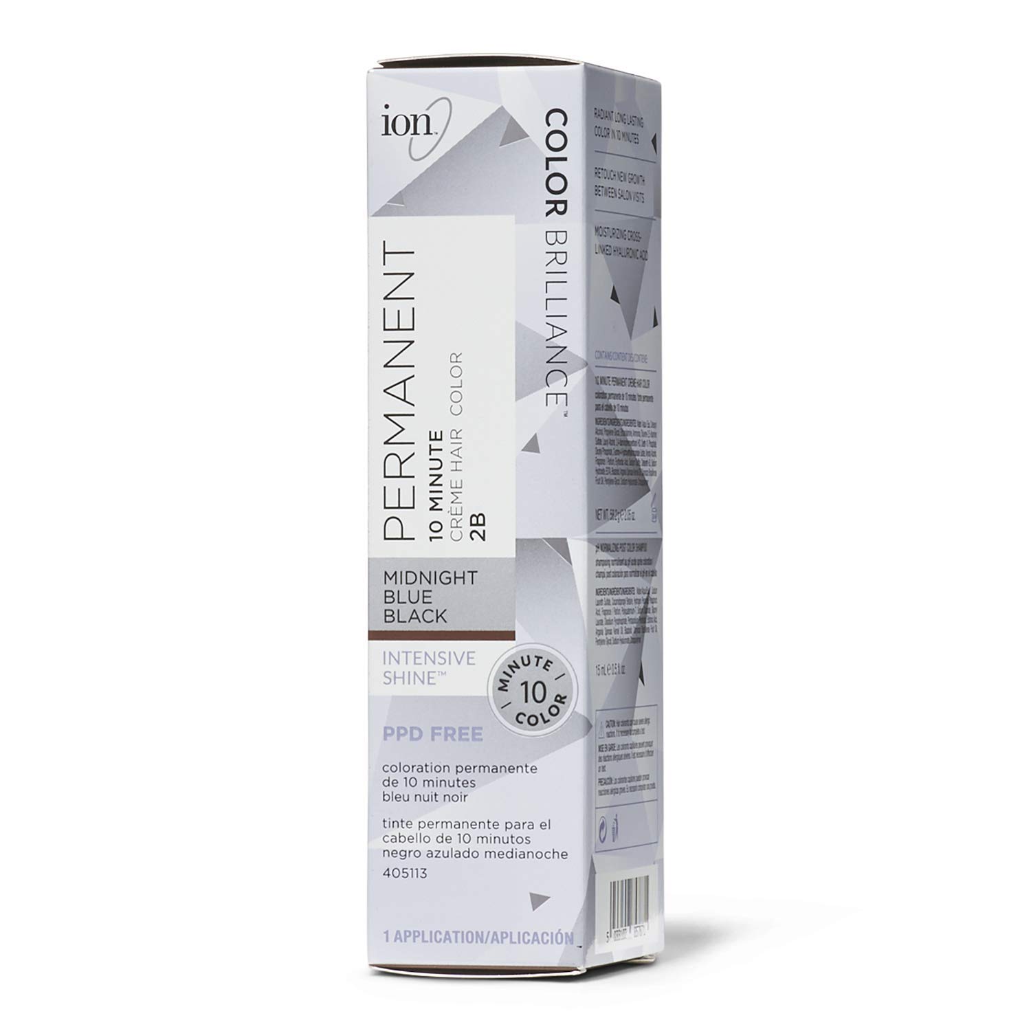 Amazon.com : Ion 2B Midnight Blue Black Permanent Creme Hair Color 2B ...