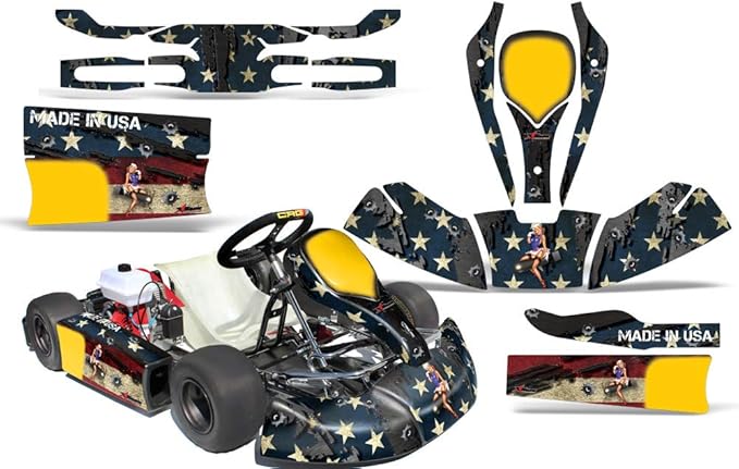 Amazon.com: AMR Racing Go-Kart Graphics kit Sticker Decal Compatible ...