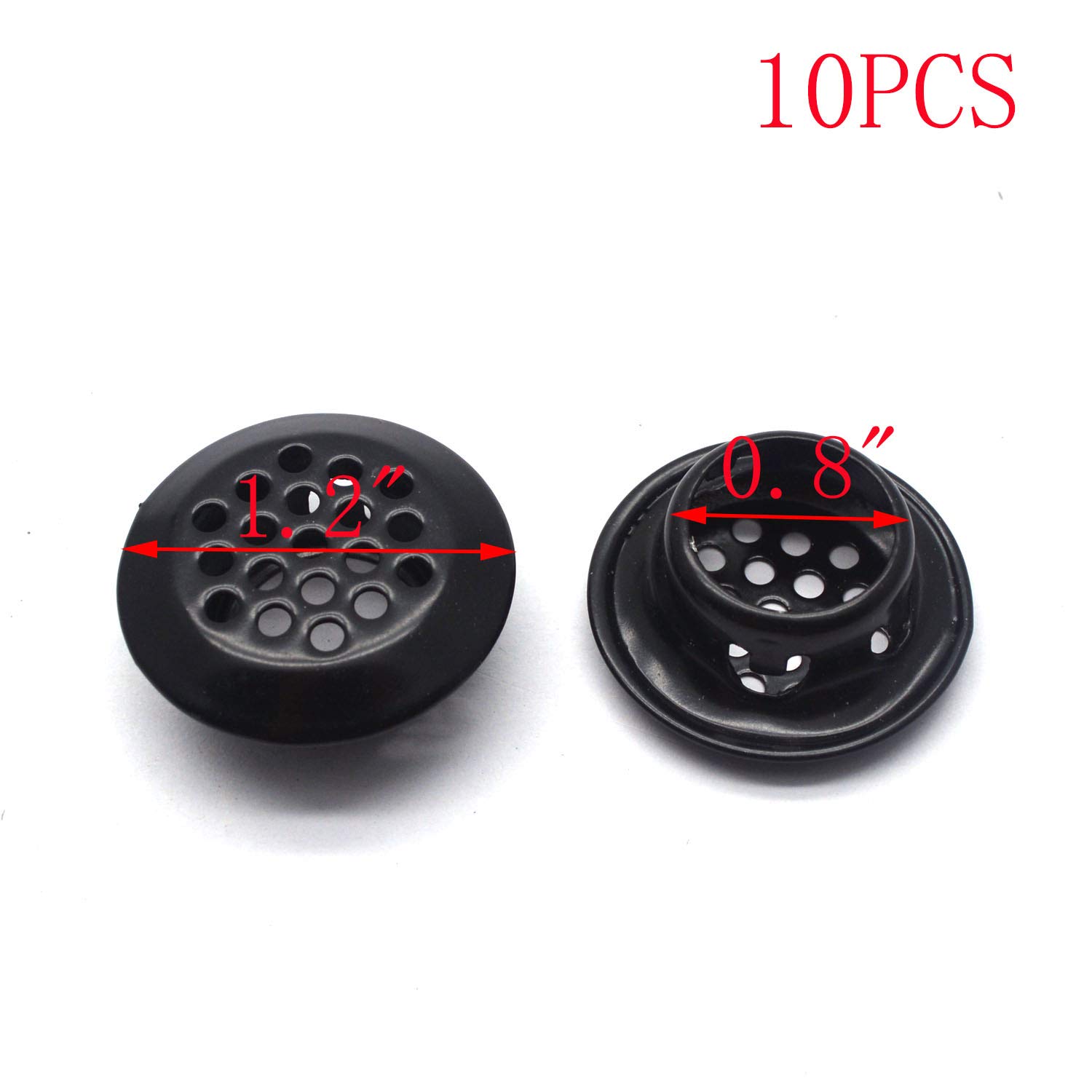 MY MIRONEY 10PCS Black Circular Soffit Vent 0.8" Stainless Steel Round ...