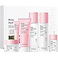 Amazon.com: BIOAQUA Rose Skin Care Set Hyaluronic Acid Moisturizing ...