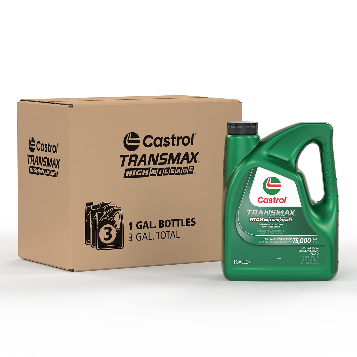 Castrol Transmax ATF Green High Mileage Transmission Fluid - 1 Gallon ...