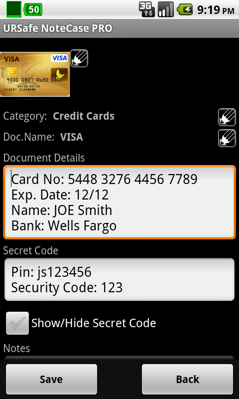 URSafe NoteCase PRO:Amazon.com:Appstore for Android