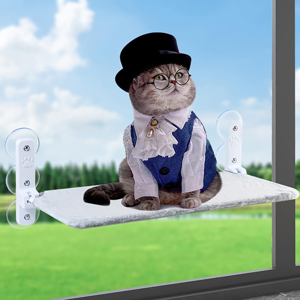 ZPARIK 6 Suction Cups Cat Window Perch 23in, Cat Window Hammock for ...