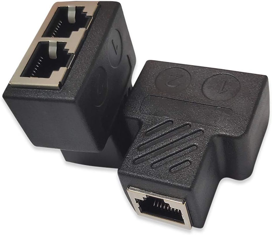 1-Paire RJ45 Femelle 2 en 1 Coupleur RJ45 1 Femelle à 2 Femelle ...