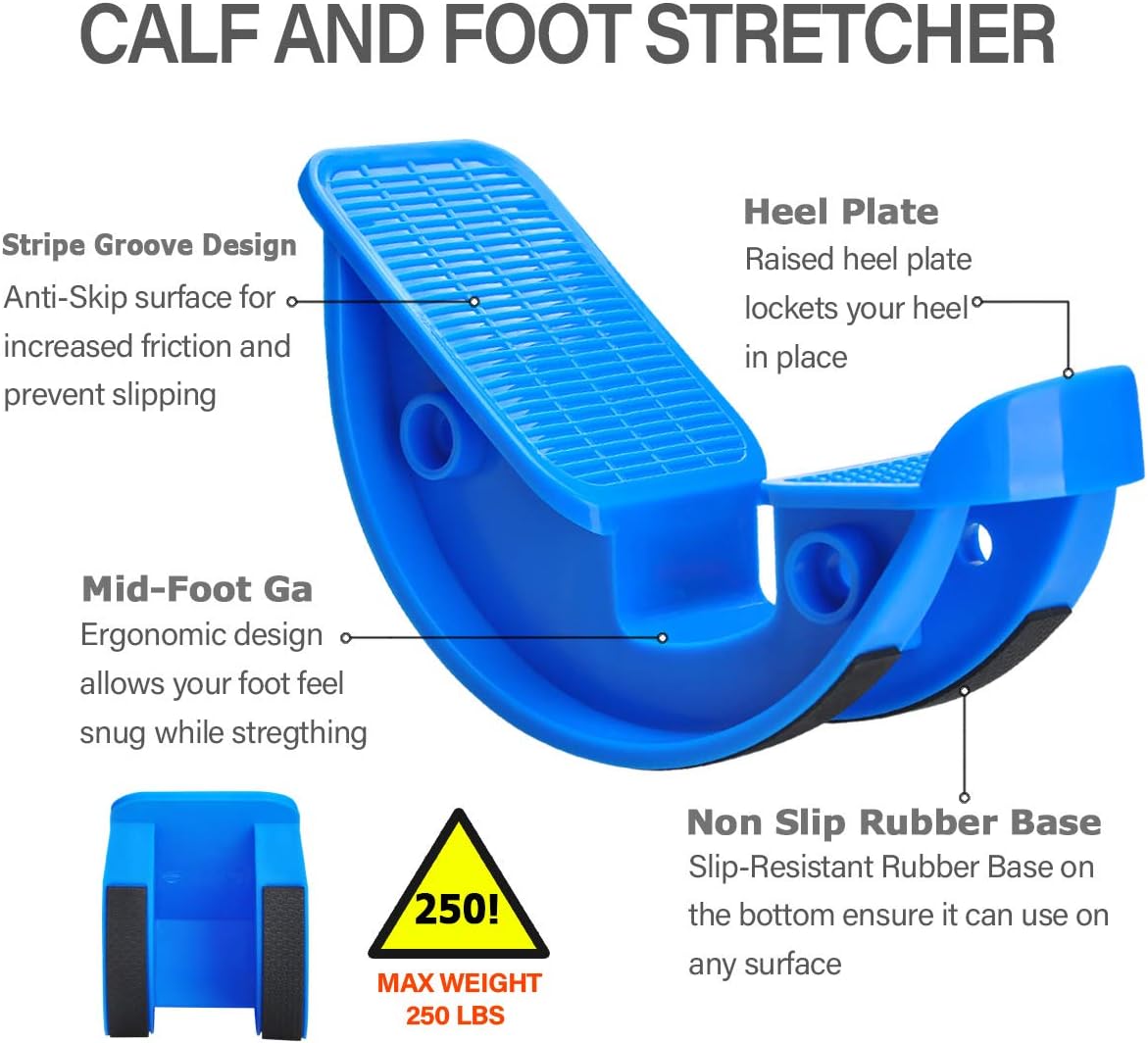 COVVY Foot Rocker Calf Stretcher Ankle Plantar Board for Achilles ...