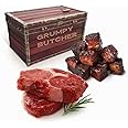 Amazon.com : Grumpy Butcher Variety Steak House Meat Box - 2 Top ...