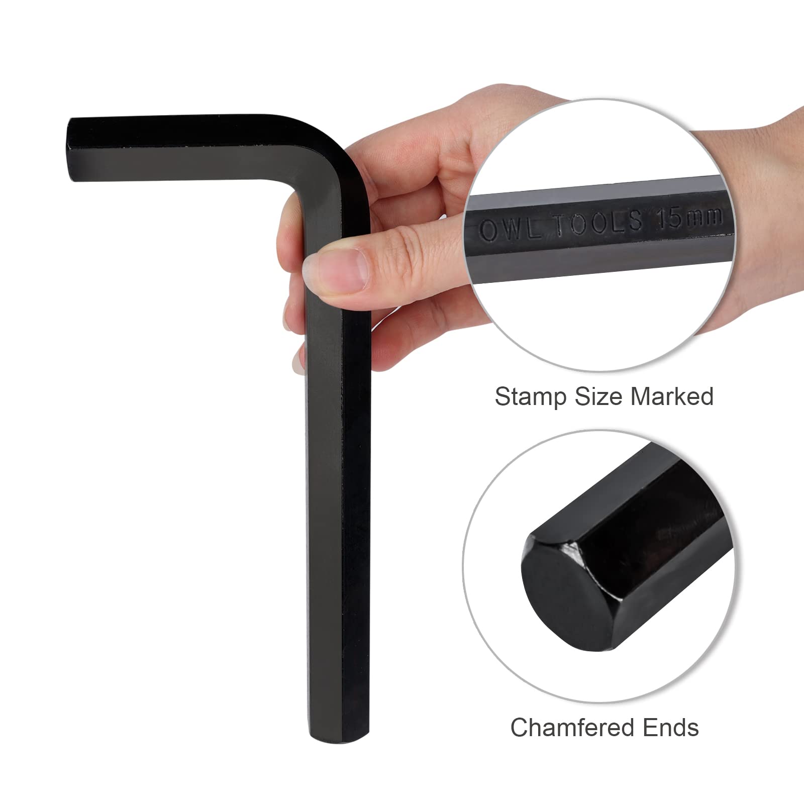 Owl Tools Jumbo Allen Wrench Set (8 Pack - Extra Large Hex Key Set ...