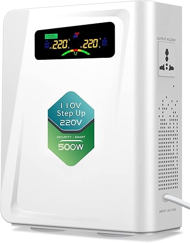 Voltage Converter 110 to 220 Step Up Transformer 500W, No Noise, Ten ...
