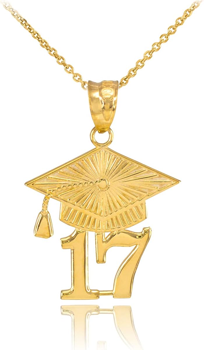 9 ct Gold 2017 Class Graduation Pendant Necklace Necklace (Available ...