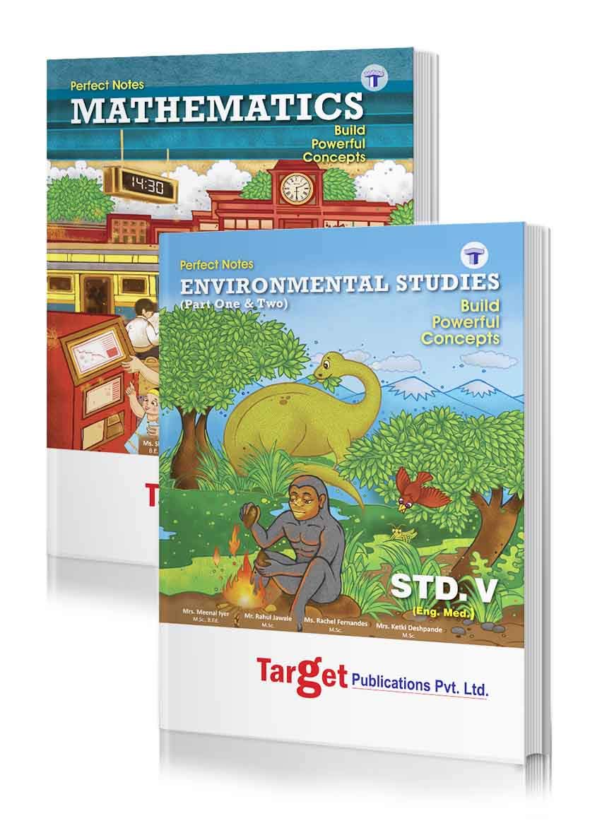 Std 5 Perfect Notes Maths And EVS Books English Medium Maharashtra 