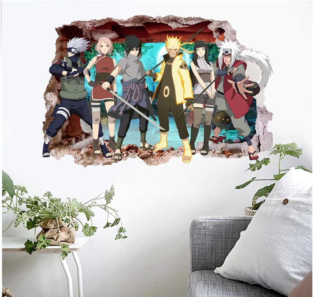 Naruto Anime mural Print Poster Etiqueta de pared tridimensional PVC ...