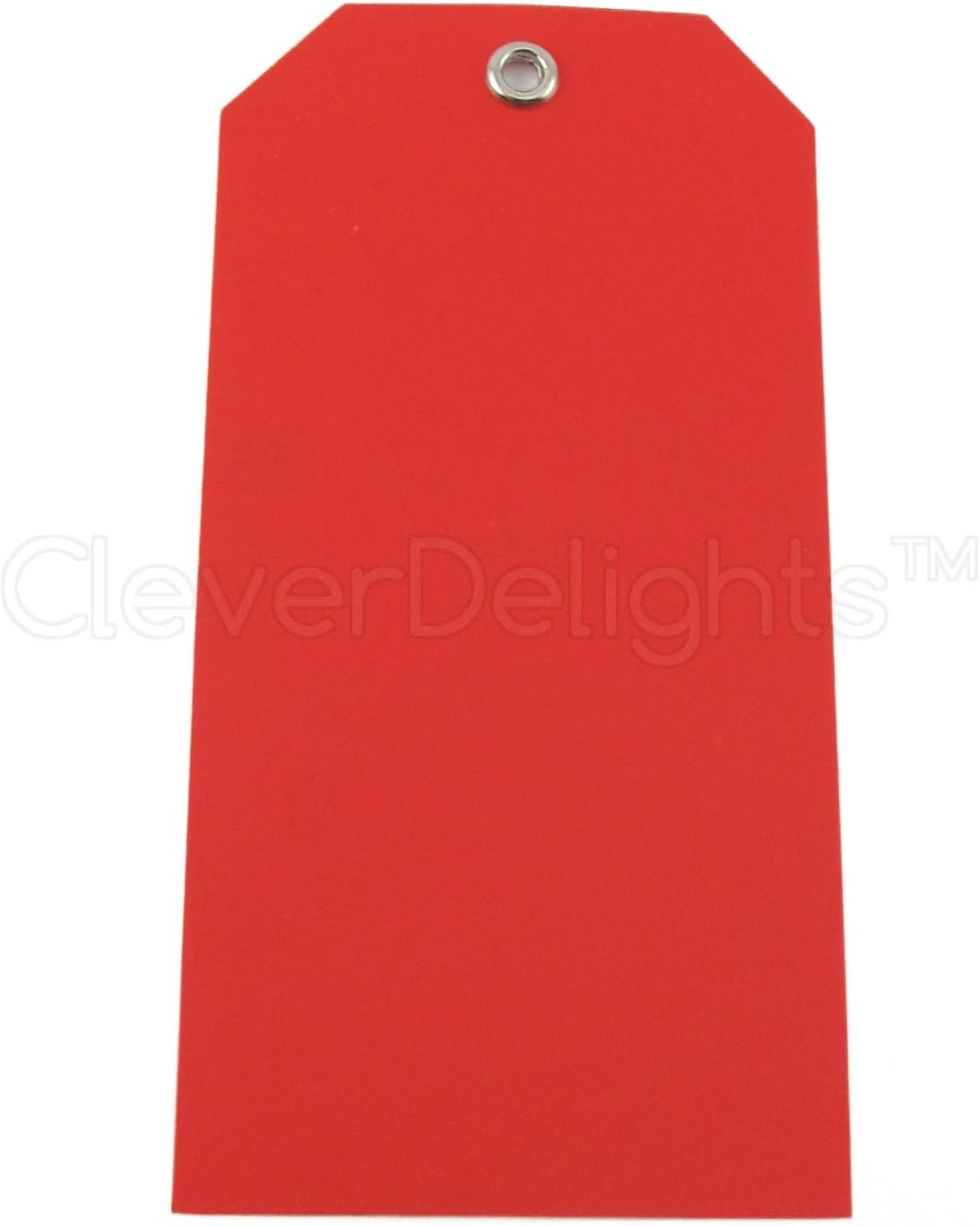 100 Pack - Red Plastic Tags - 4.75" x 2.375" - Tear-Proof and ...