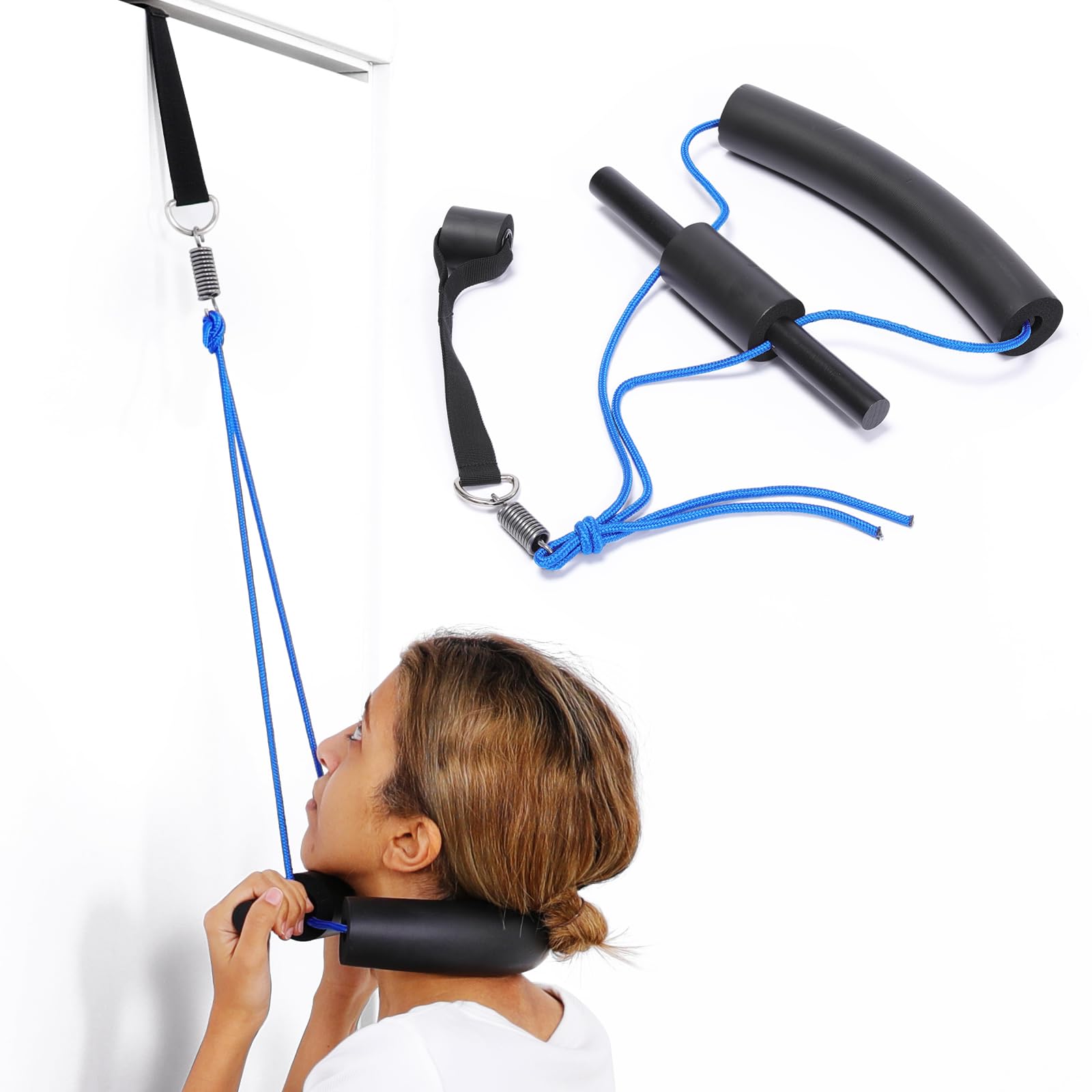 Cervical Neck Traction Device Over Door Home Use for Neck Pain Relief ...