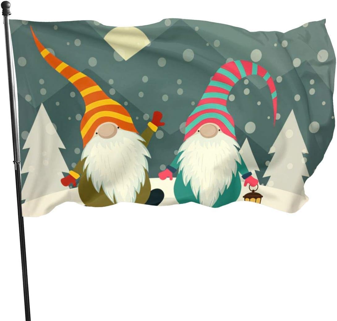 LL-Shop Snowflake Gnome Christmas Merry Cute Elf Flags 3x5 Foot ...