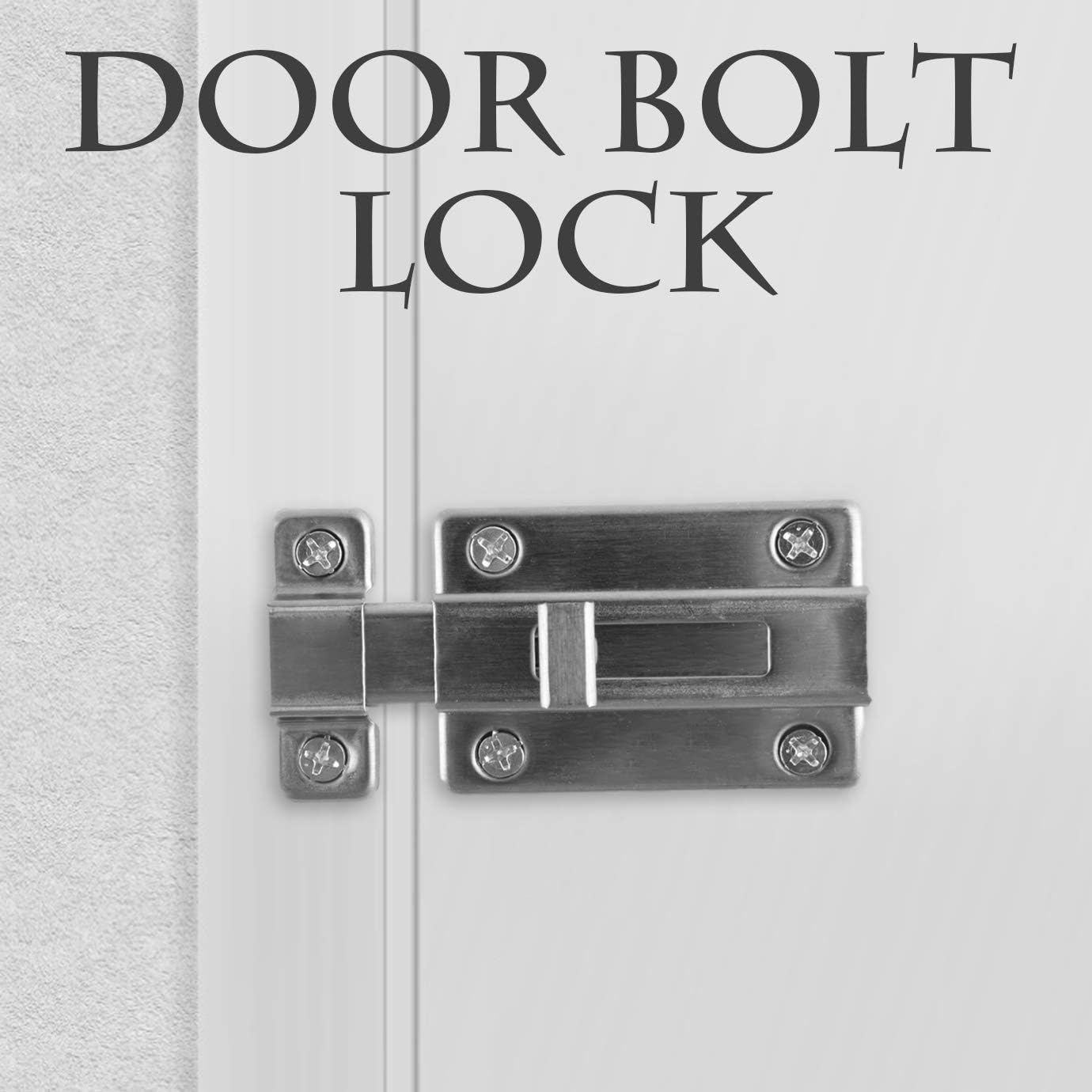 WXJ13 4 Pieces 3 inch Mounted Slide Bolt Door Bolts Door Latches ...