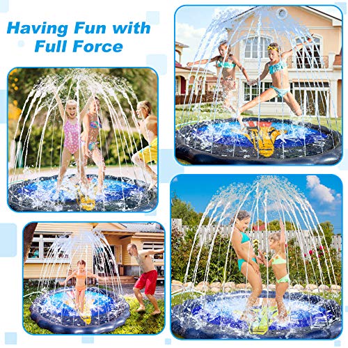 Splash Pad, 68'' Water Toys for Toddlers, Sprinkle Play Mat Inflatable ...