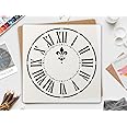 Amazon.com : Clock Stencil – 20x20 Inch Large Roman Numerals Stencil ...