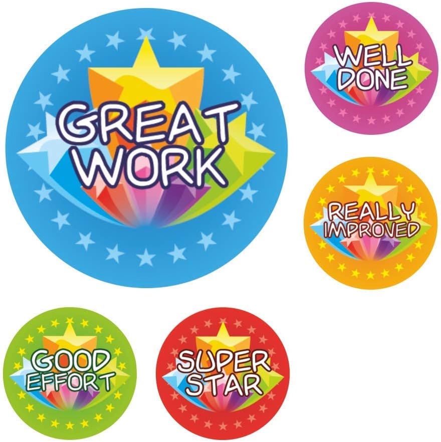 School Stickers Star Work Praise Stickers - BigaMart
