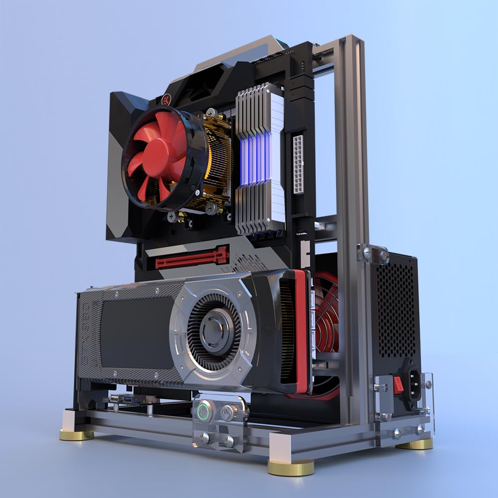 Mua Aluminum Alloy Open Frame PC Case for DIY Motherboard (3.ATX) trên ...