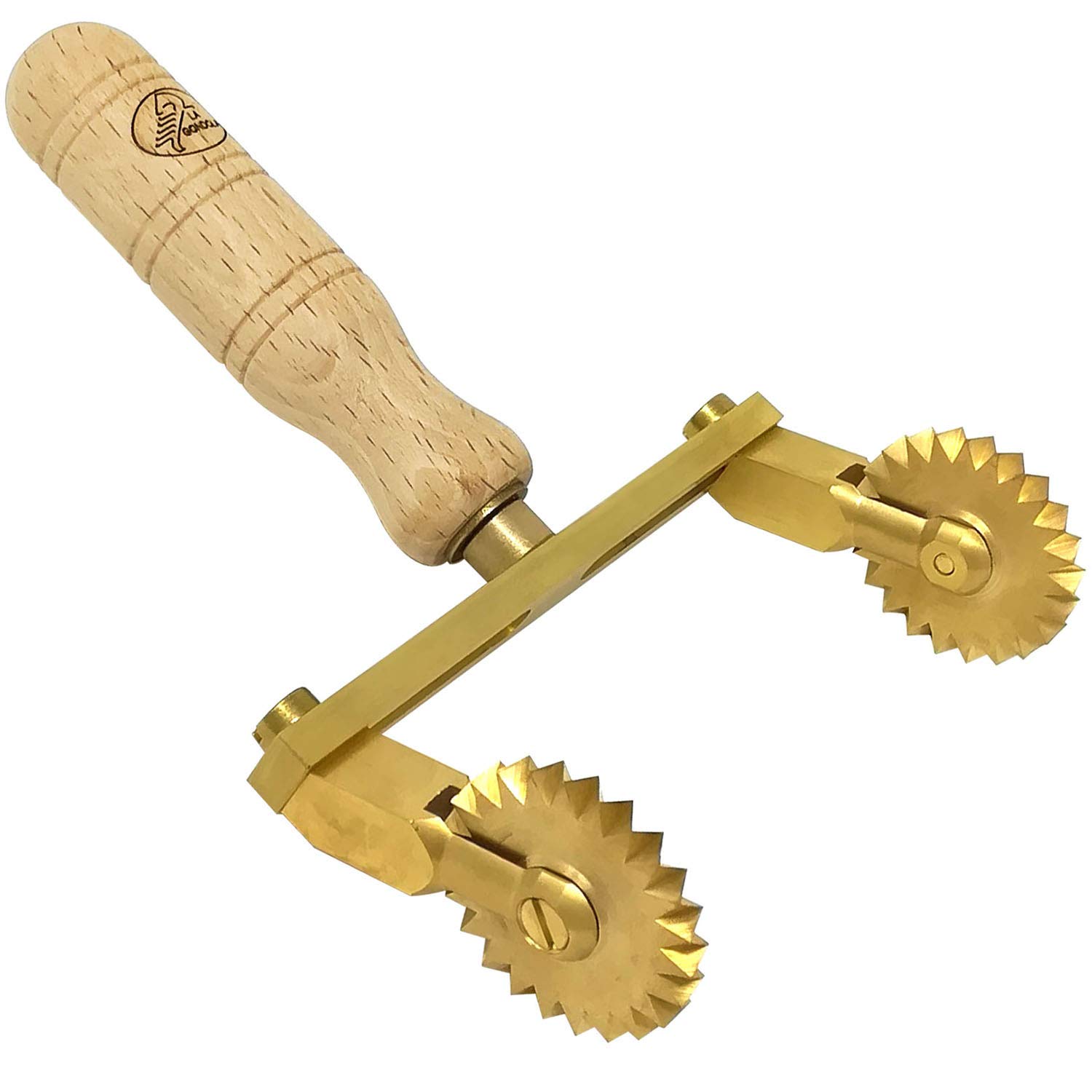 Buy La Gondola Homemade Pasta Cutter - Adjustable Wheel (2x Festooned ...