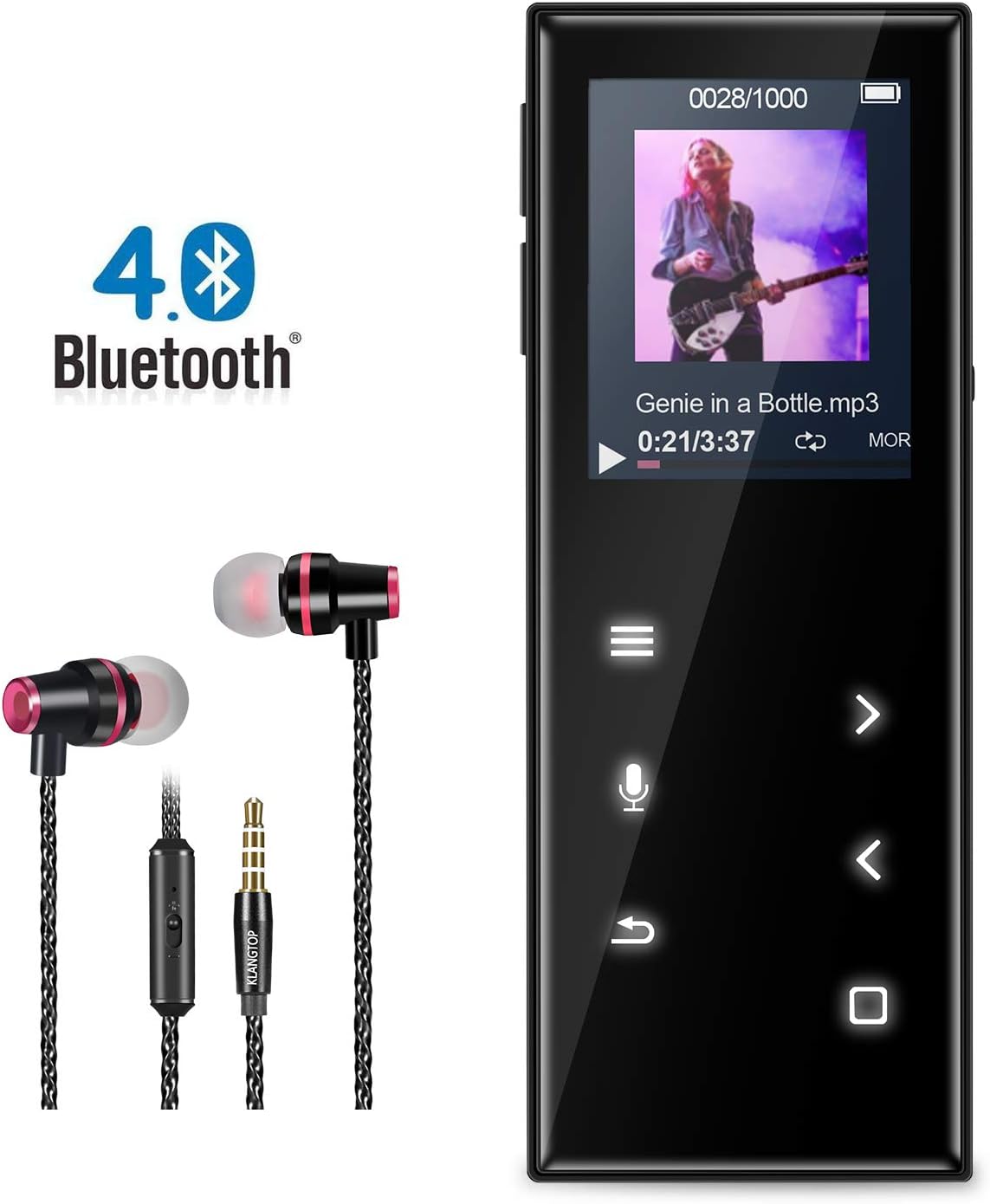 KLANGTOP Lettore MP3 Bluetooth Con Radio FM 1.8" Pollici Lettore MP3 ...