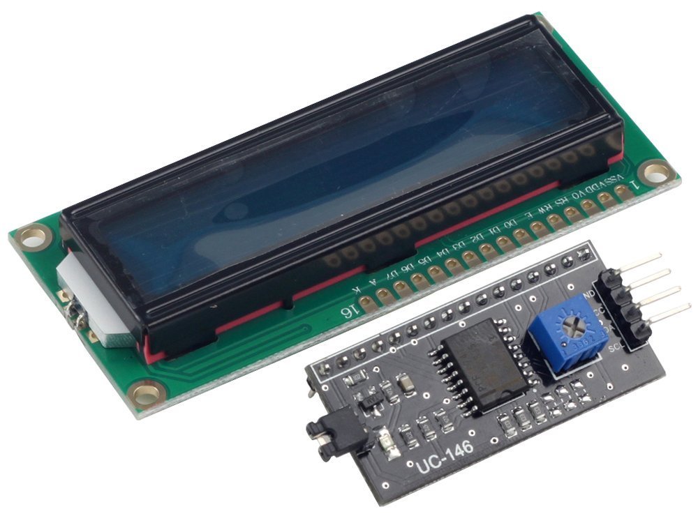 Arducam 1602 16x2 Serial HD44780 Character LCD Board Display with White on Blue Backlight 5V ...