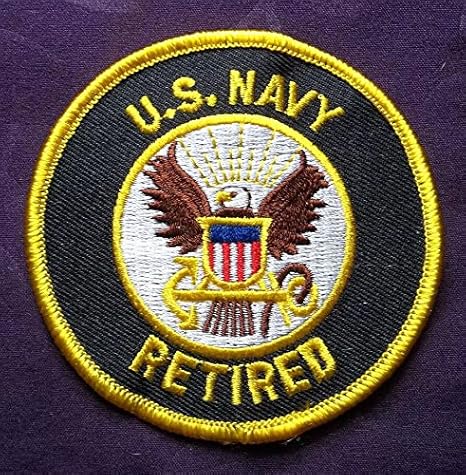 Amazon.com: US Patch Navy Retired Veteran Armed Forces Patches 3 in Sew ...